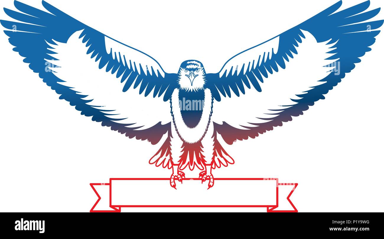 american eagle national ribbon symbol vector illustration Stock Vector ...