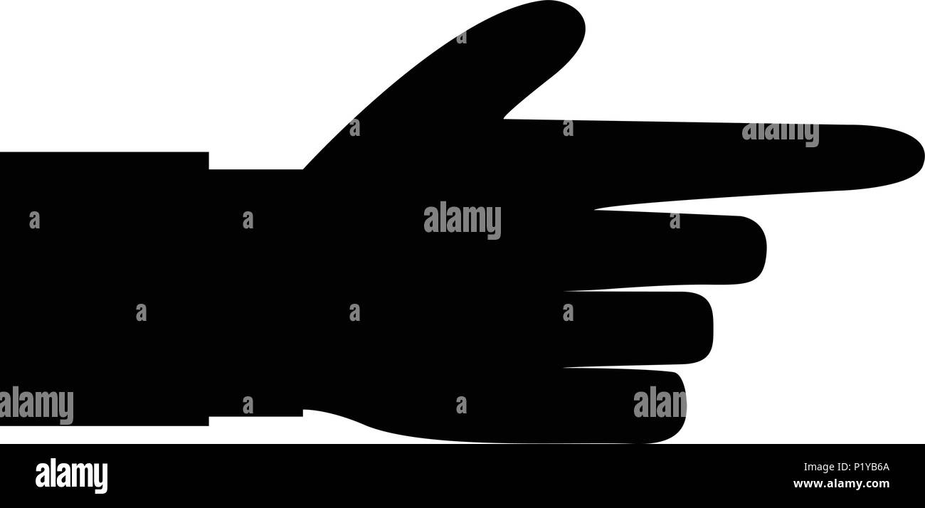 Pointing finger illustration of businessman black hand with index ...