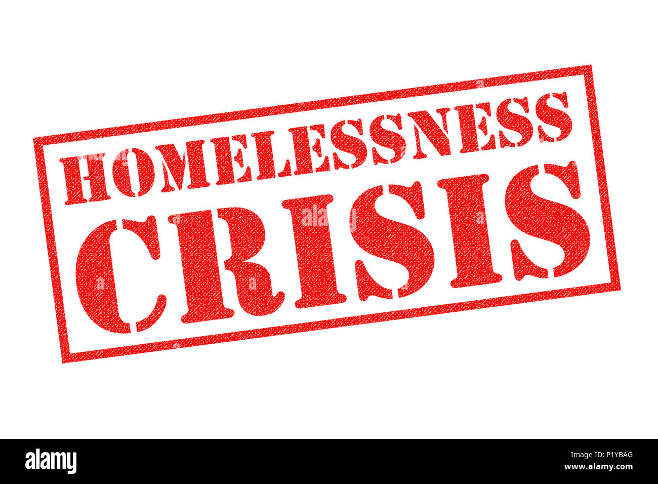 HOMELESSNESS CRISIS red Rubber Stamp over a white background Stock ...