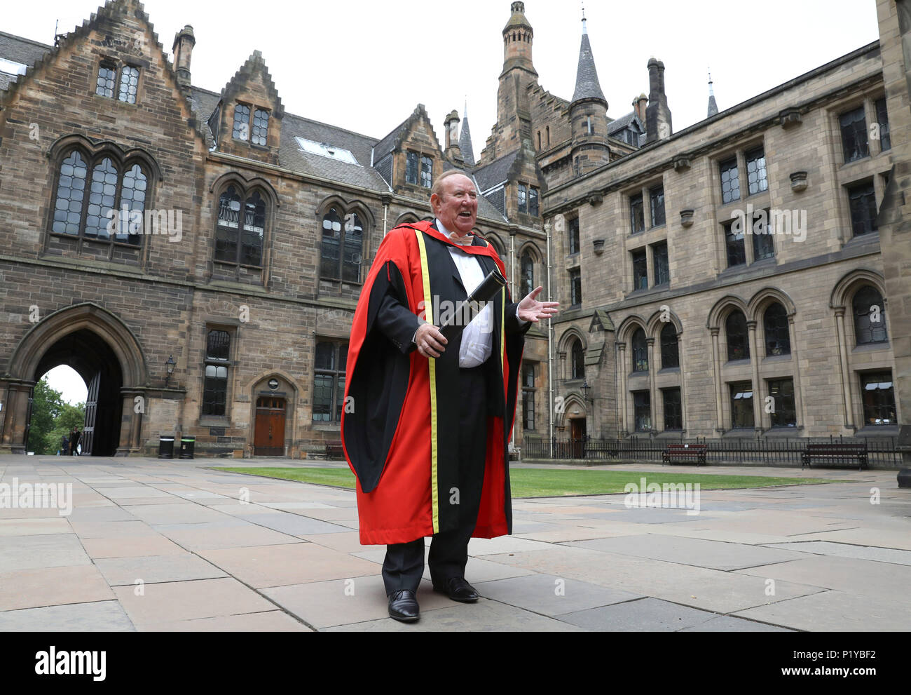 Broadcast and journalist Andrew Neil with his honorary degree in the ...