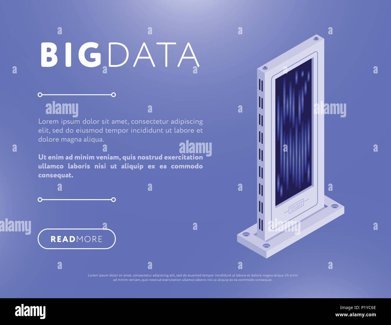 Isometric database server in webpage design Stock Vector Image & Art ...