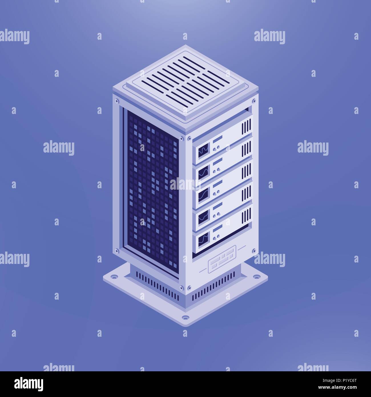 Server tower isometric icon hi-res stock photography and images - Alamy