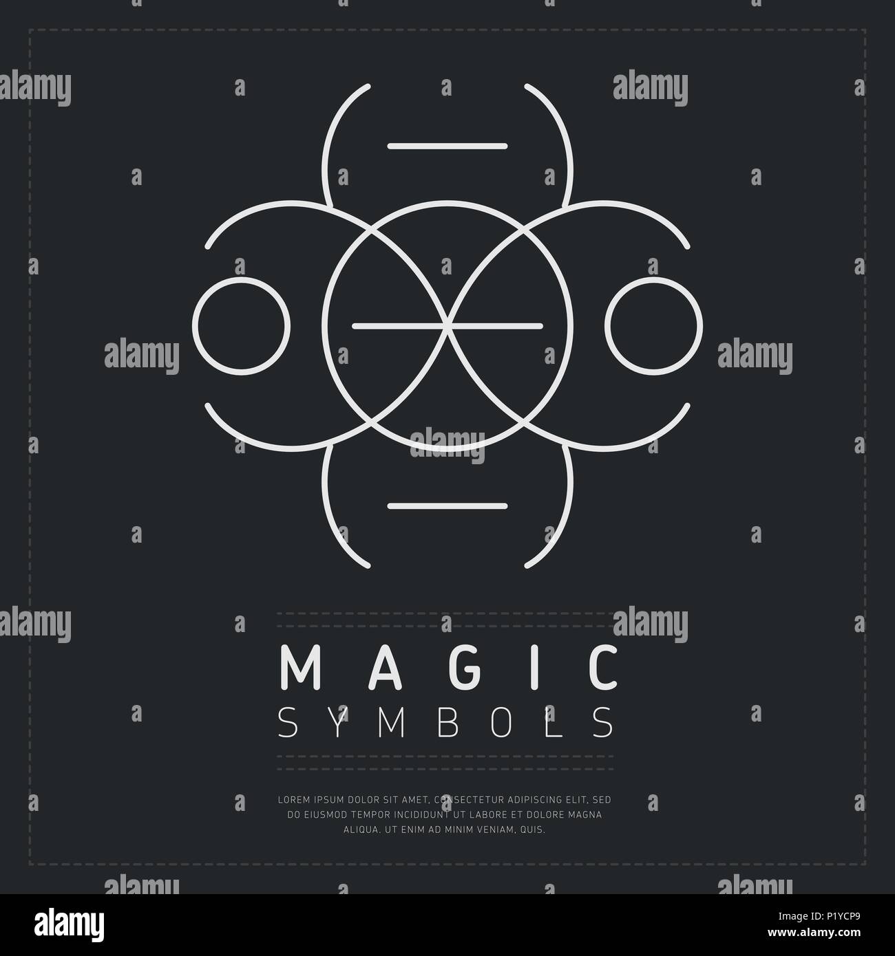 White iconic symbol of dark magic Stock Vector Image & Art - Alamy
