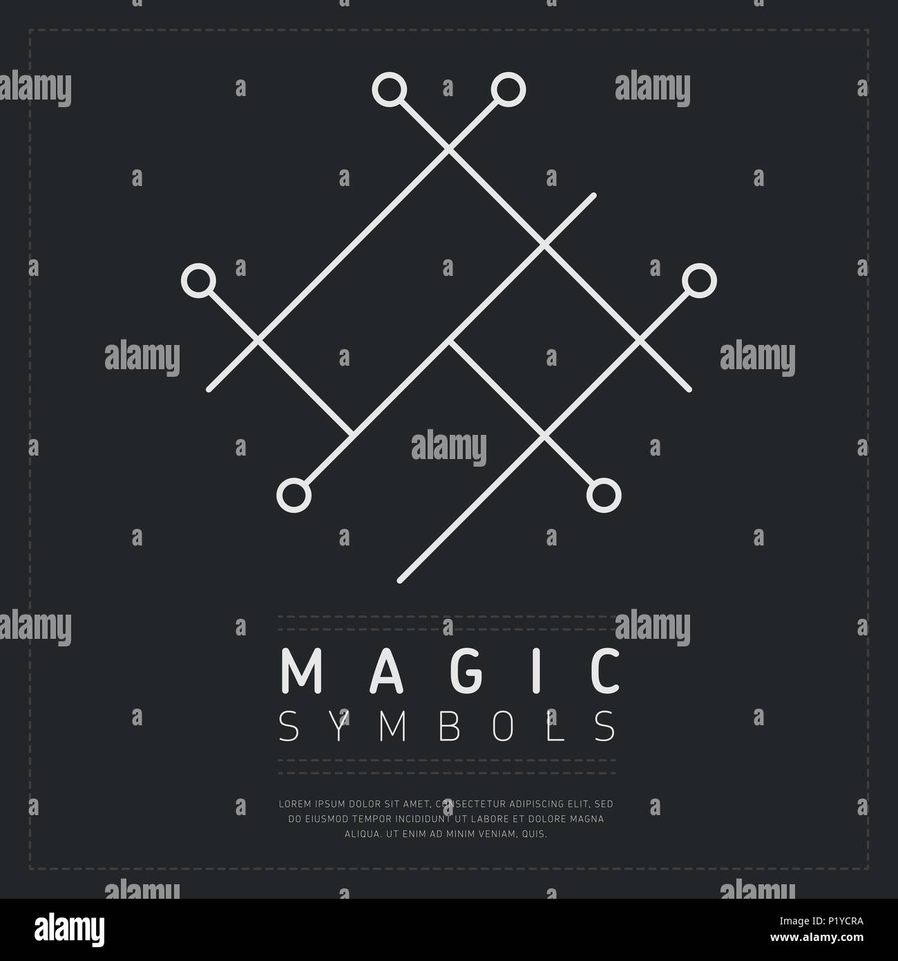 Geometric white magical symbol Stock Vector Image & Art - Alamy