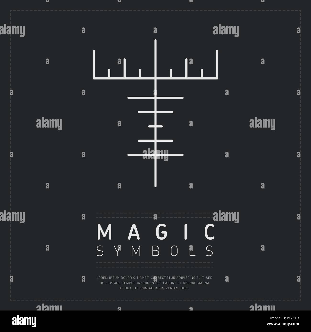 Mythological magic sign on gray Stock Vector Image & Art - Alamy