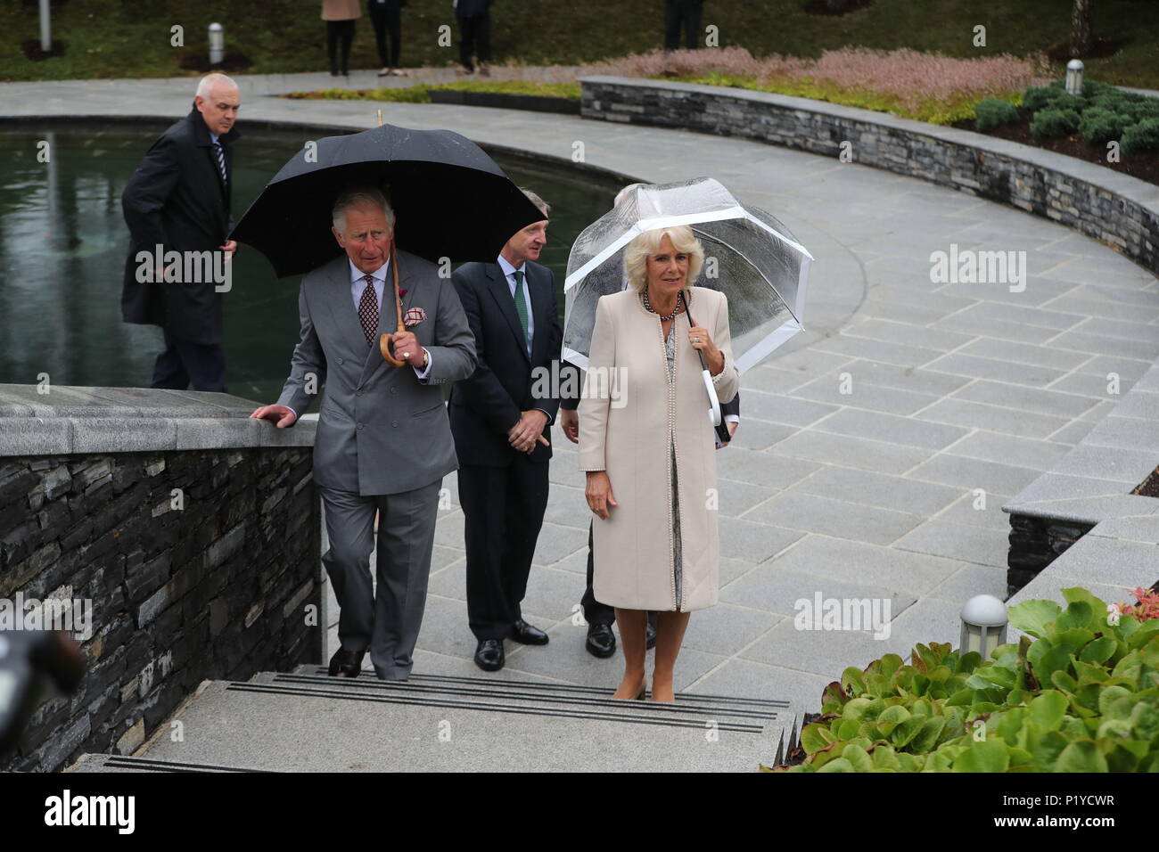 The Prince of Wales and the Duchess of Cornwall at the Omagh Bomb ...