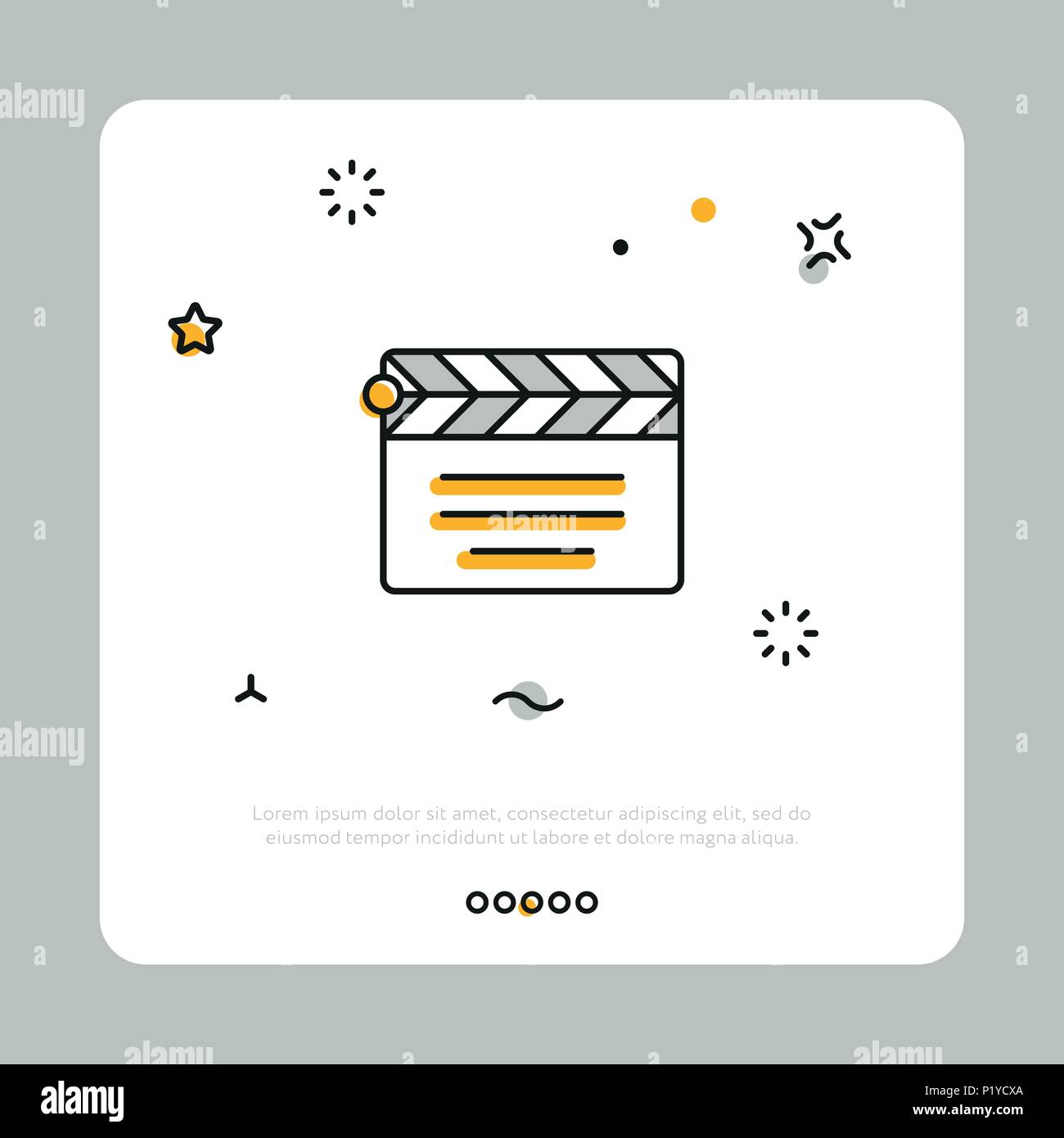 Clapperboard icon hi-res stock photography and images - Alamy