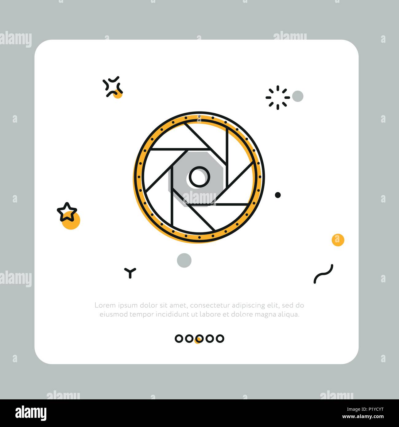 Video lens icon flat Stock Vector Images - Alamy