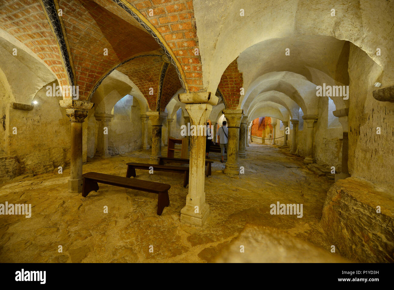 Europe, France, crypt of the Abbey of Vezelay in Burgundy Stock Photo ...