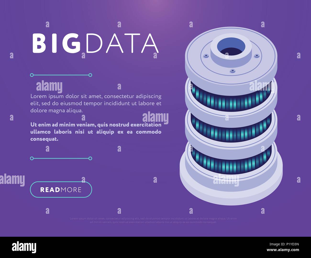 Virtual storage space big data Stock Vector Images - Alamy
