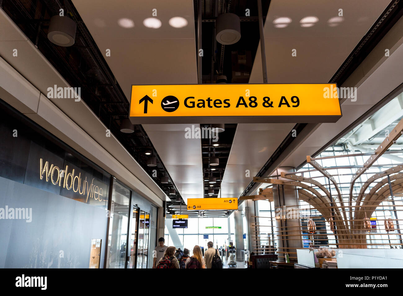 LONDON - MAY 27, 2018: Departures sign at London Heathrow airport Stock ...