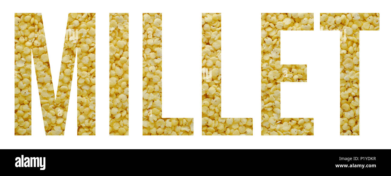millet sample text banner Stock Photo - Alamy