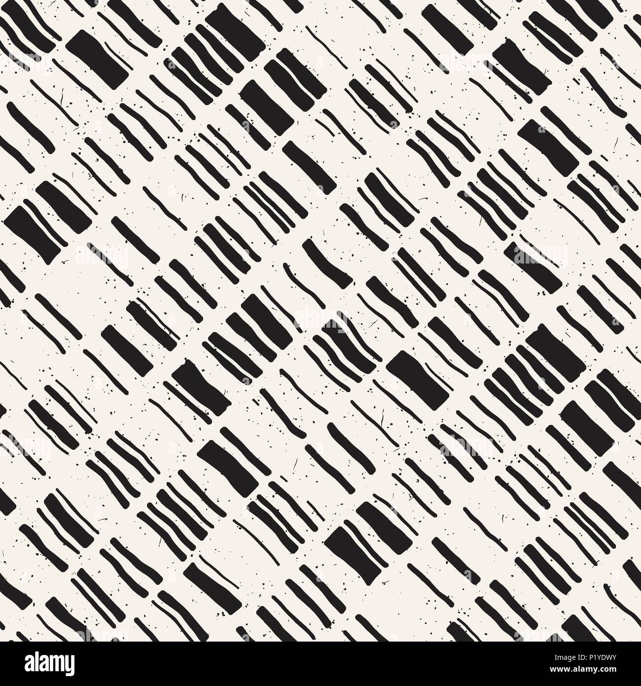 Seamless hand drawn style chevron pattern in black and white. Abstract ...