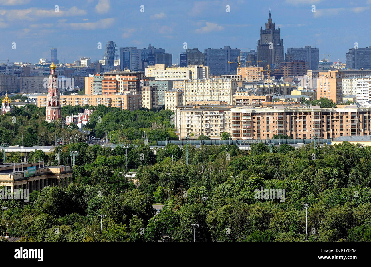 Russia, Moscow, view of Moscow from the top of Lenine Hills also called ...
