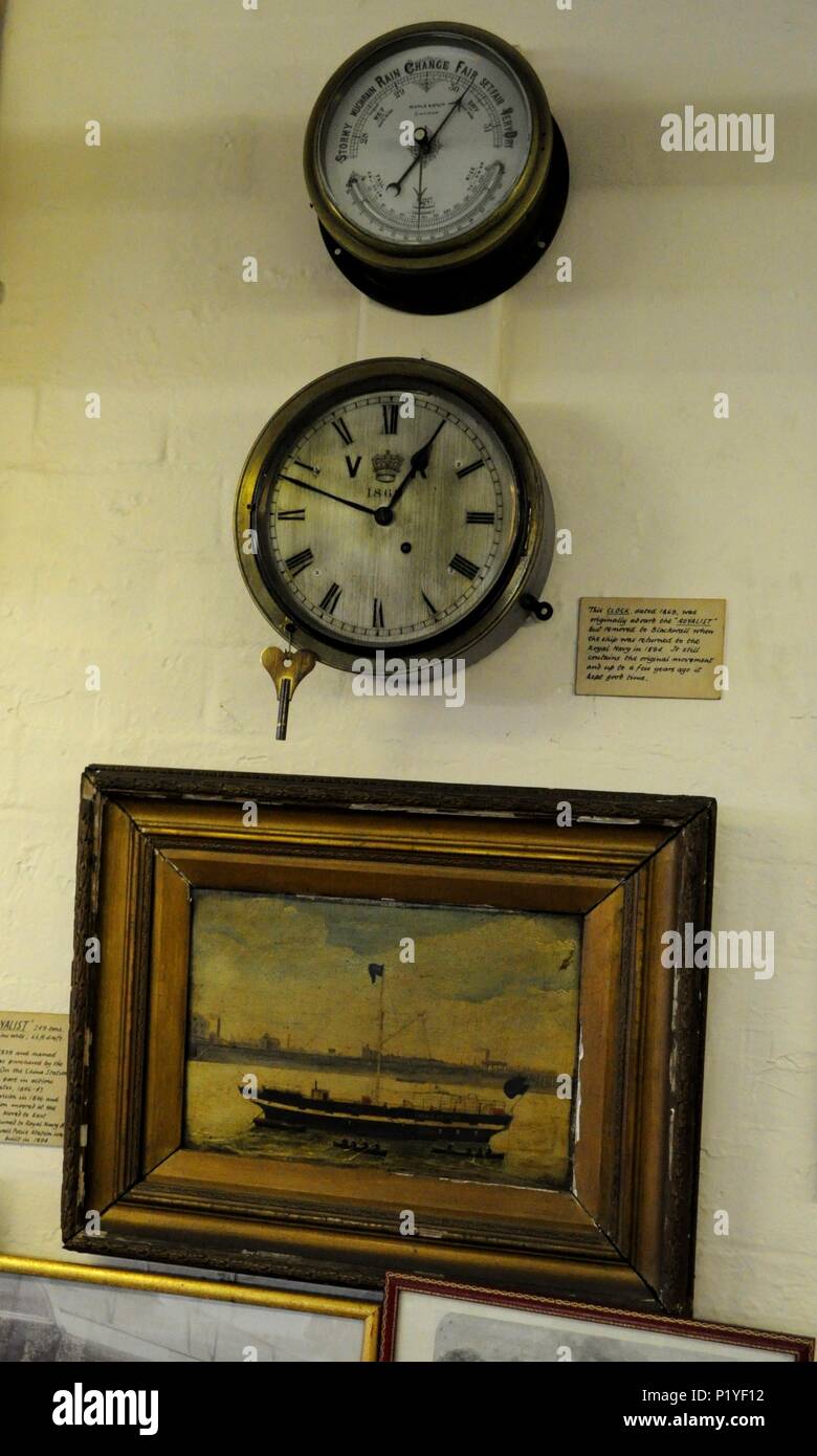 Clock and barometer from Police Patrol Vessel 'Royalist' in Marine ...