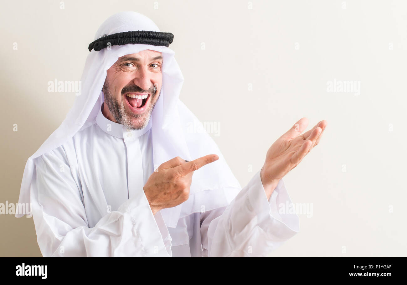 Arab ethnic man pointing finger hi-res stock photography and images - Alamy