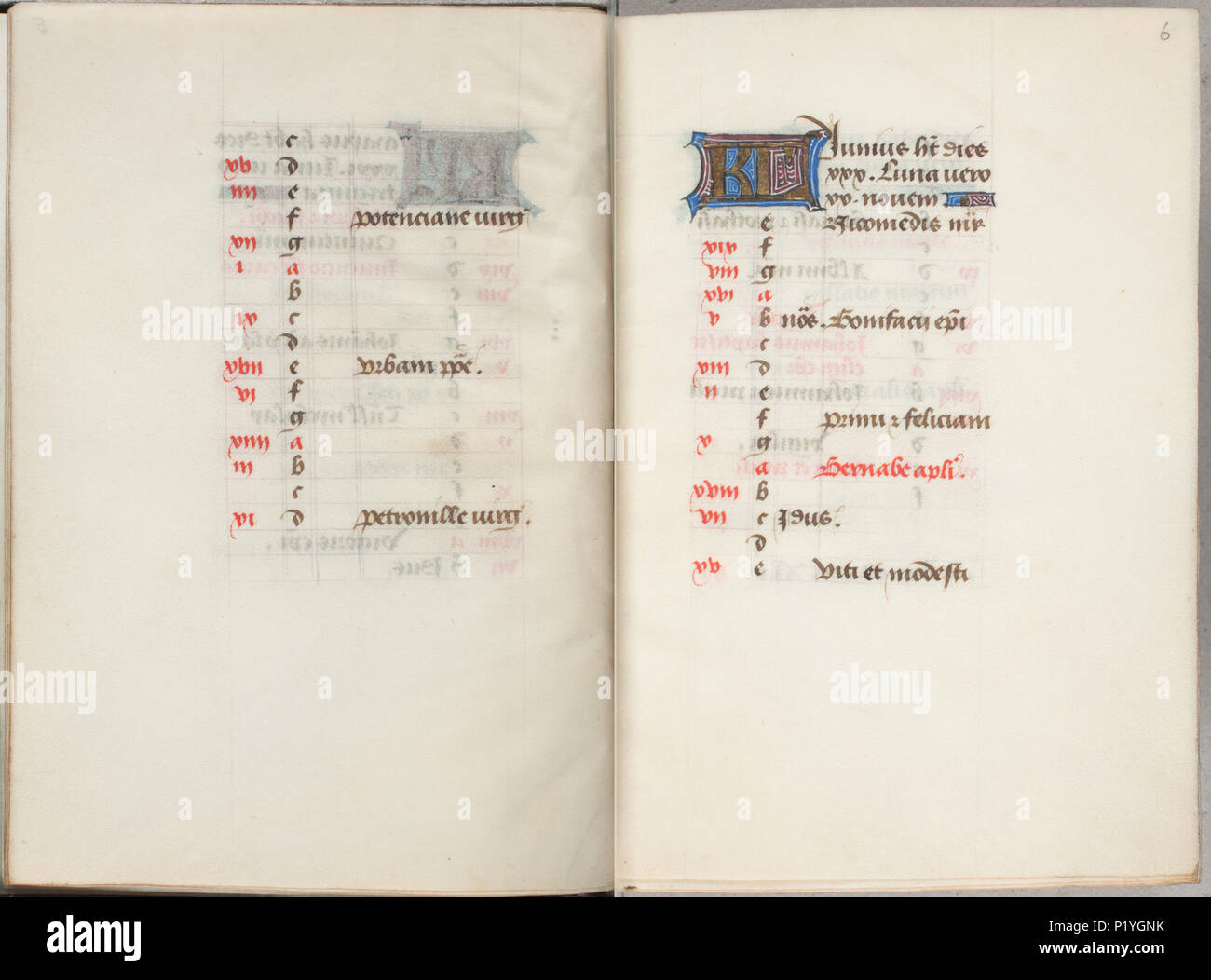 . Trivulzio Book of Hours - KW SMC 1 - Calendar for the month of June ...