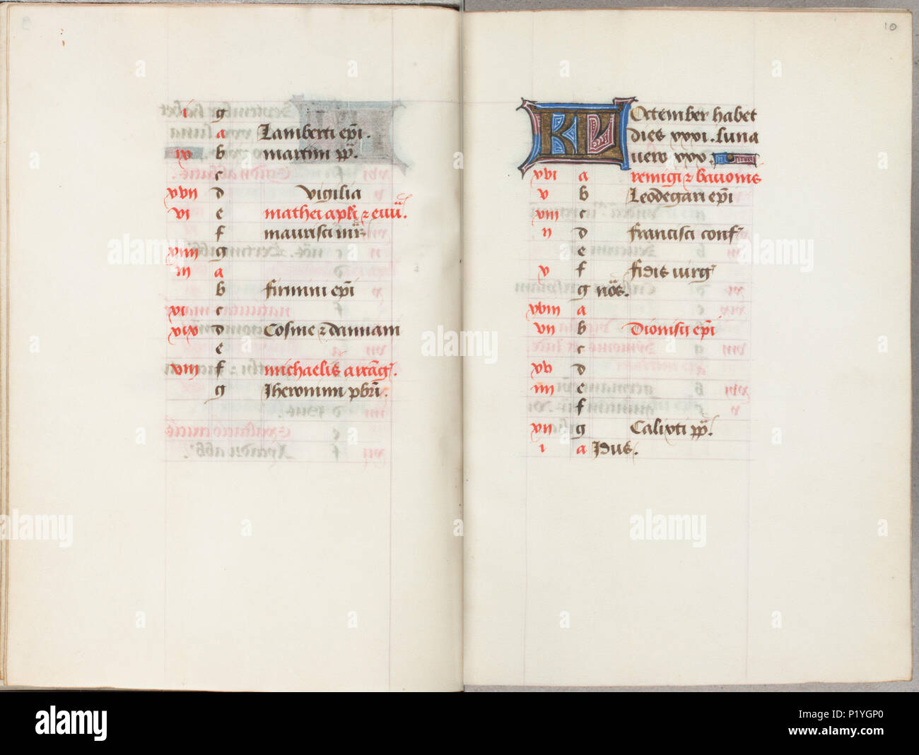 . Trivulzio Book of Hours - KW SMC 1 - Calendar for the month of ...