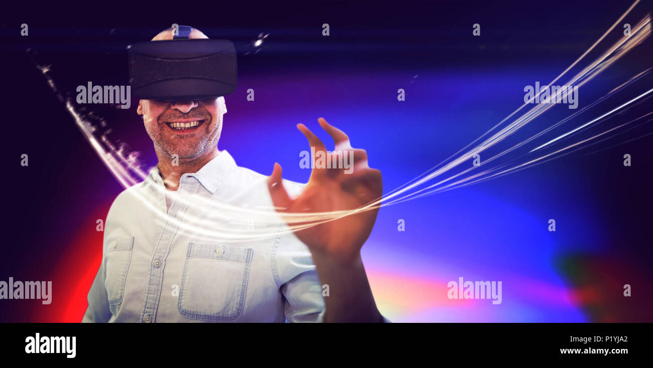 Man using augmented reality glasses hi-res stock photography and images ...