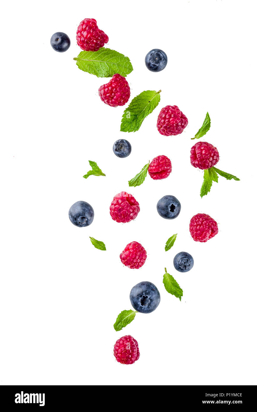 Creative layout, background, with fresh berries, simple pattern on ...
