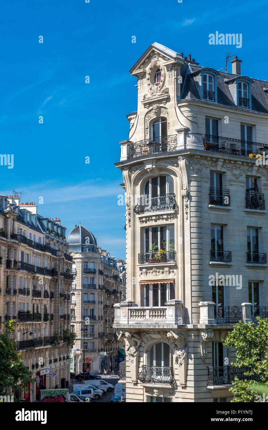 France, Paris 12th district, Haussmannian building seen from the Coulee ...