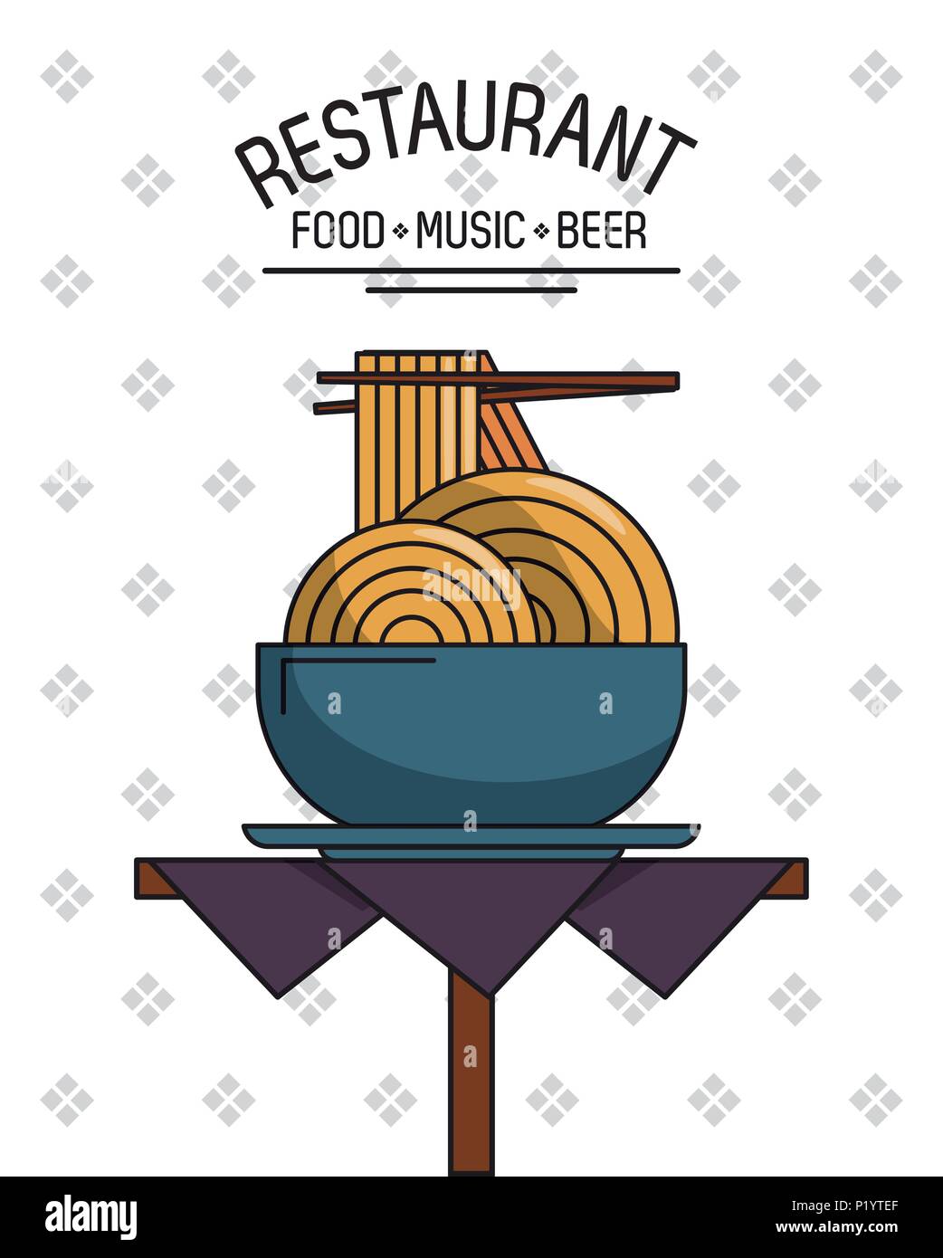 Restaurant food music and beer Stock Vector Image & Art - Alamy