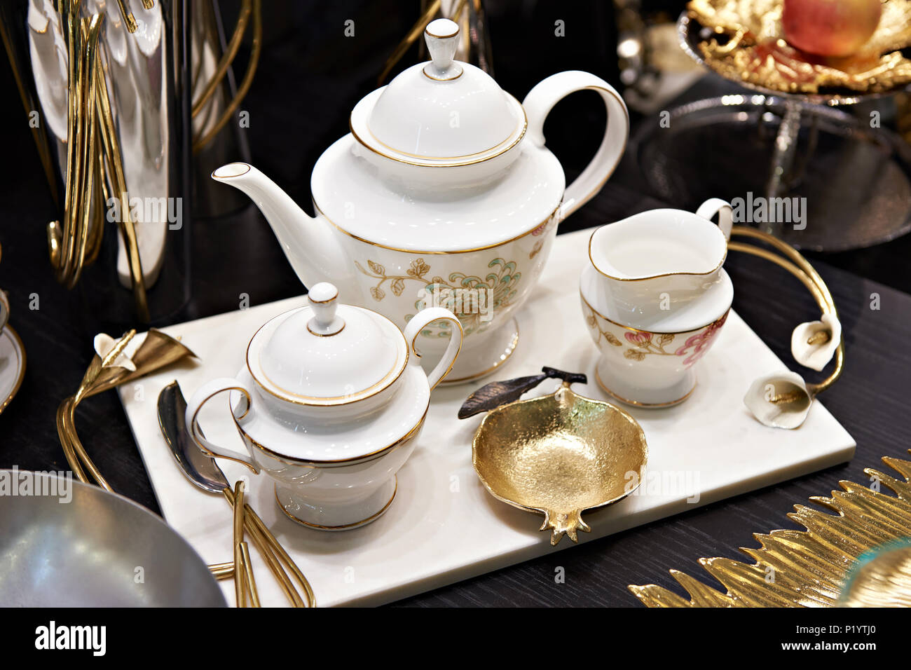 Porcelain tea service hi-res stock photography and images - Alamy