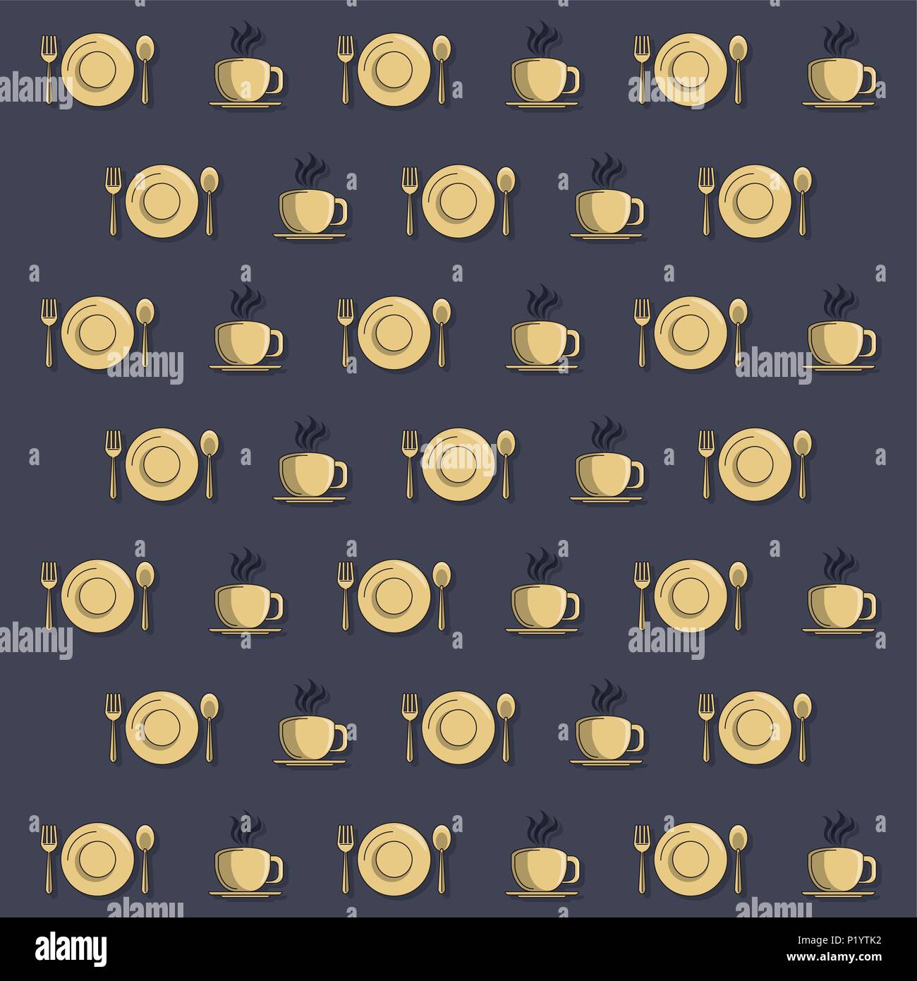 Cutlery background pattern Stock Vector Images - Alamy