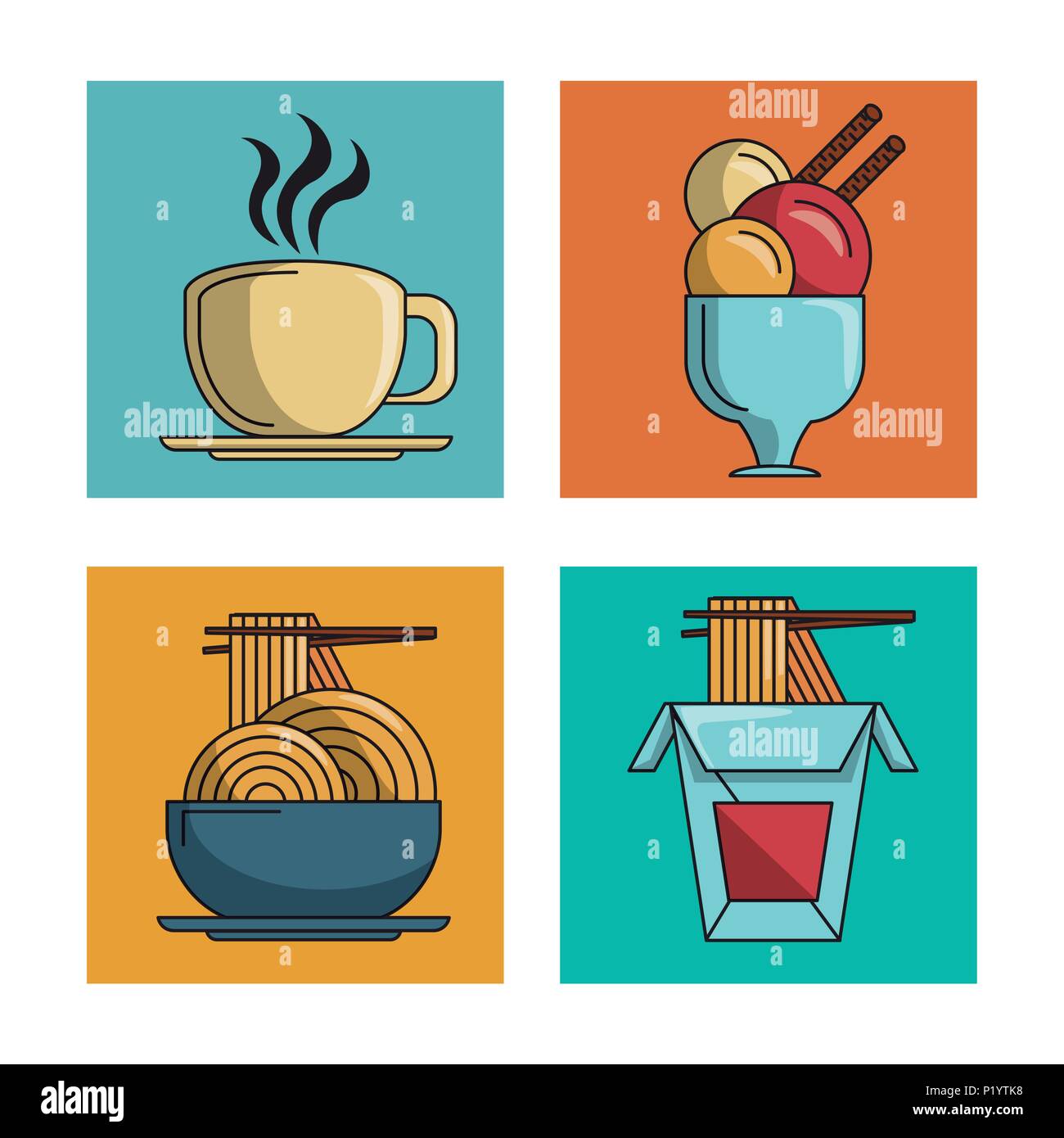 Set of restaurant elements Stock Vector Image & Art - Alamy