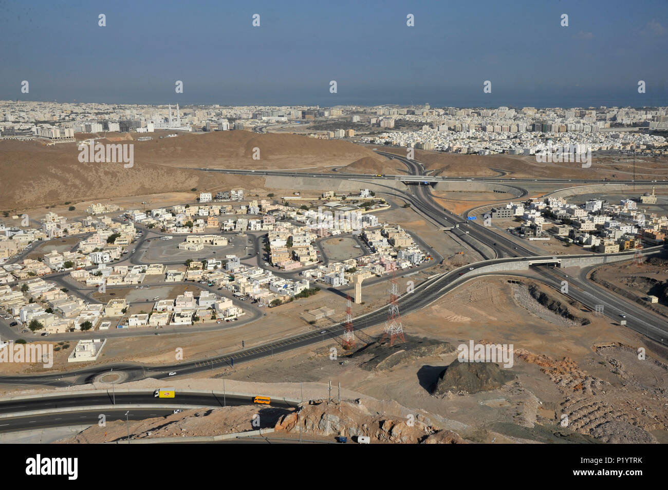 Sultanate of Oman, Muscat, view over the capital city of Muscat from ...