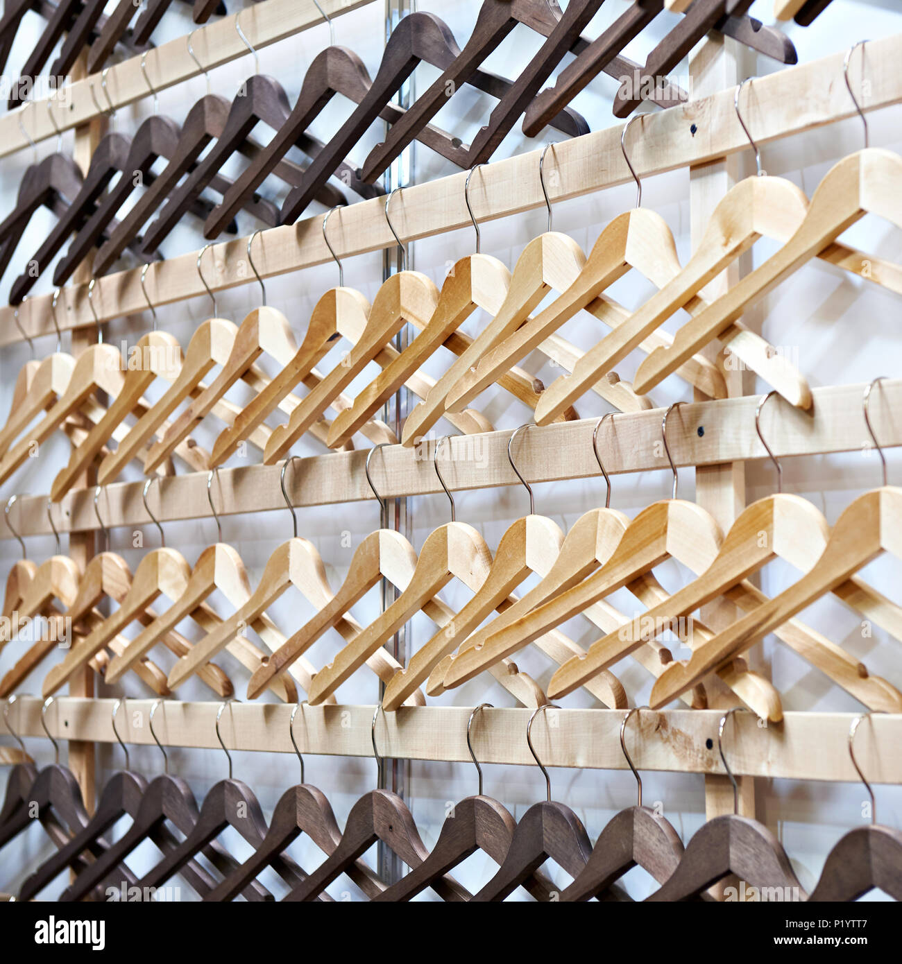 Hangers wood hi-res stock photography and images - Alamy