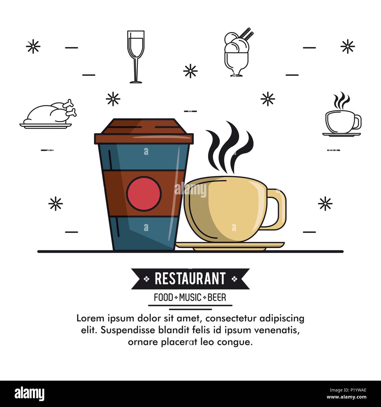 Restaurant layout interior design Cut Out Stock Images & Pictures - Alamy