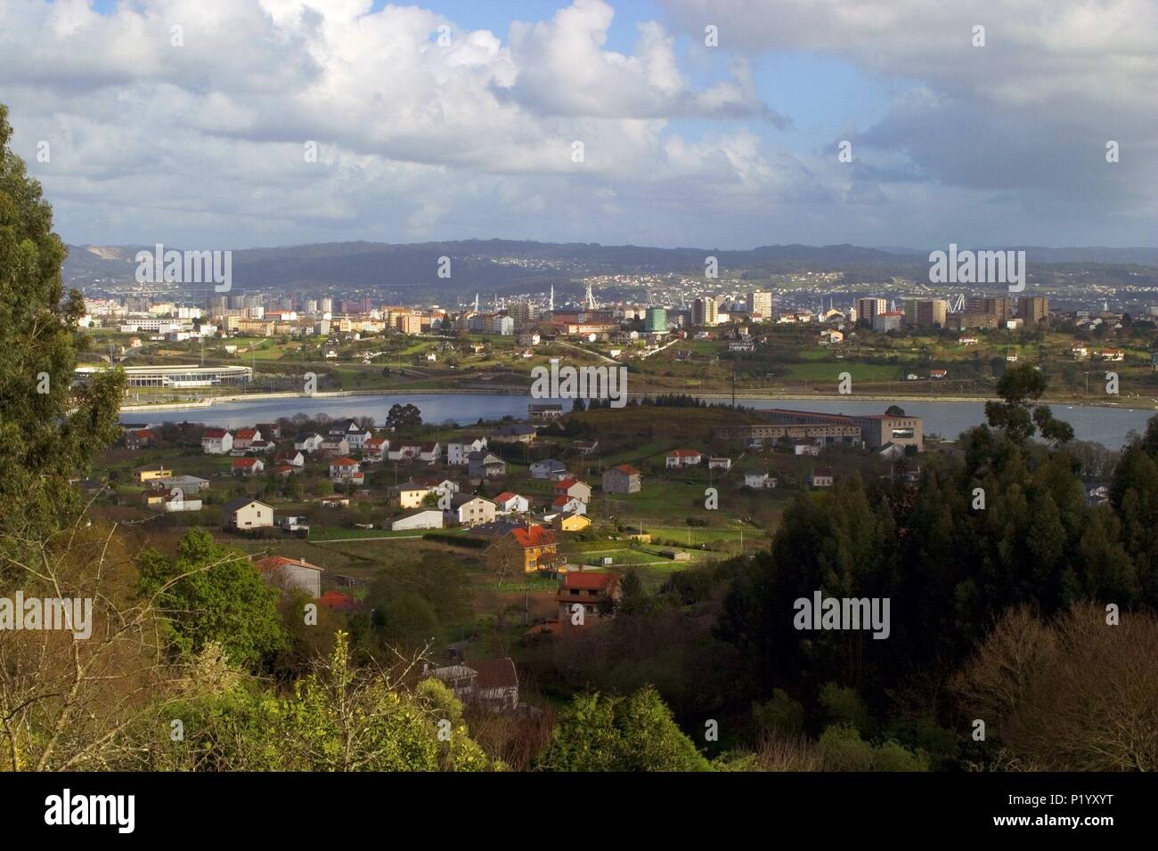 ría de El Ferrol; vista parcial Stock Photo - Alamy
