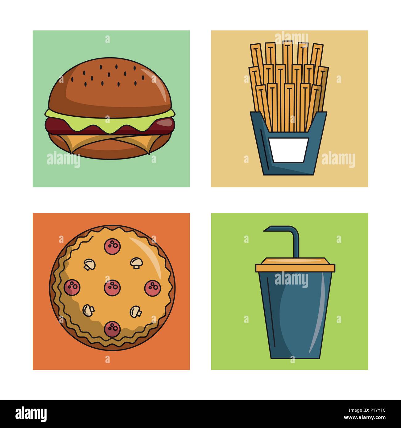 Set of food icons Stock Vector Image & Art - Alamy