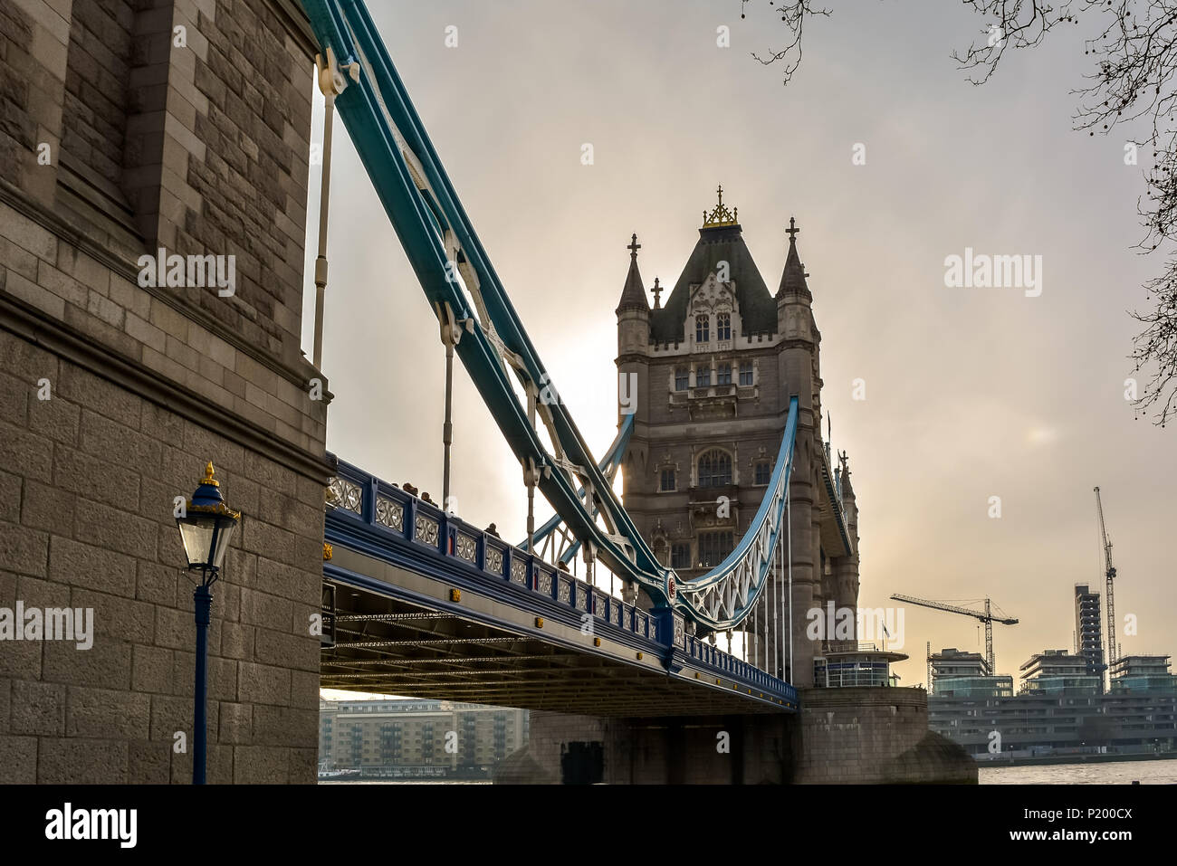 Bascule and suspension bridge iconic symbol of london hi-res stock ...