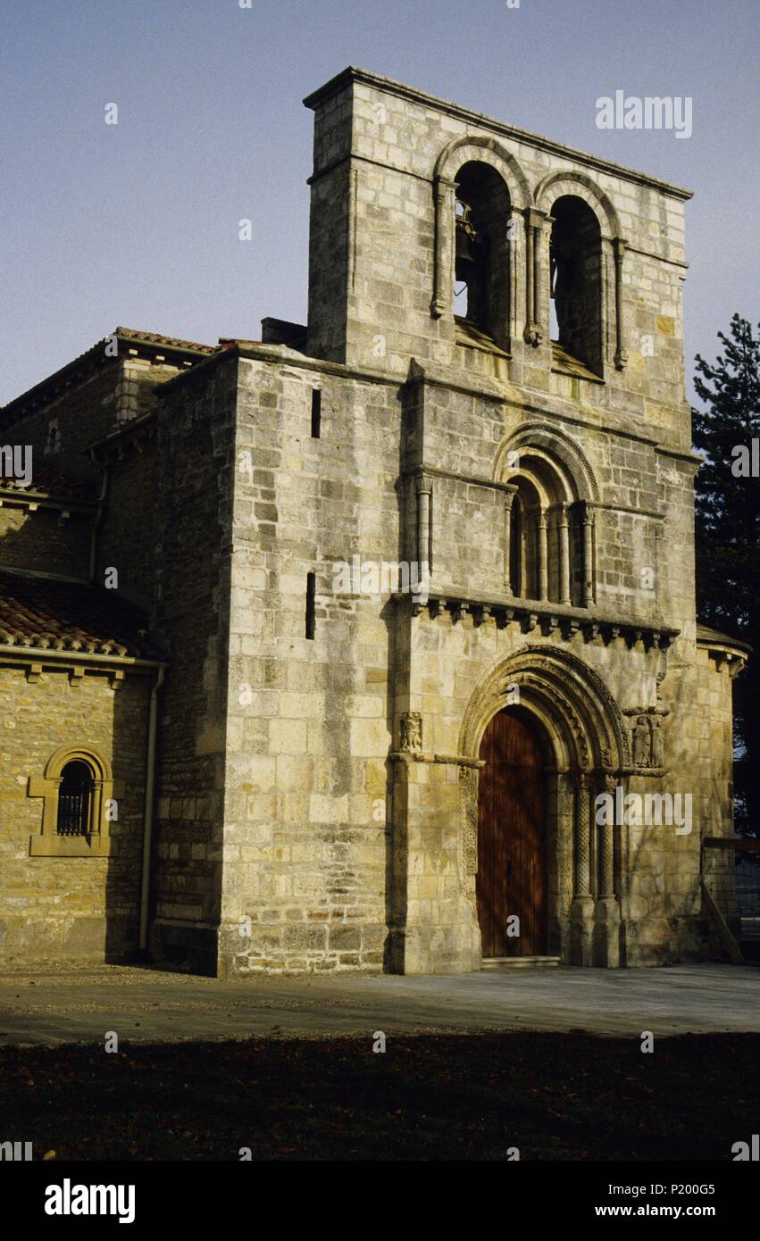 Santuario de / Estibaliz sanctuary; romanesque façade Stock Photo - Alamy