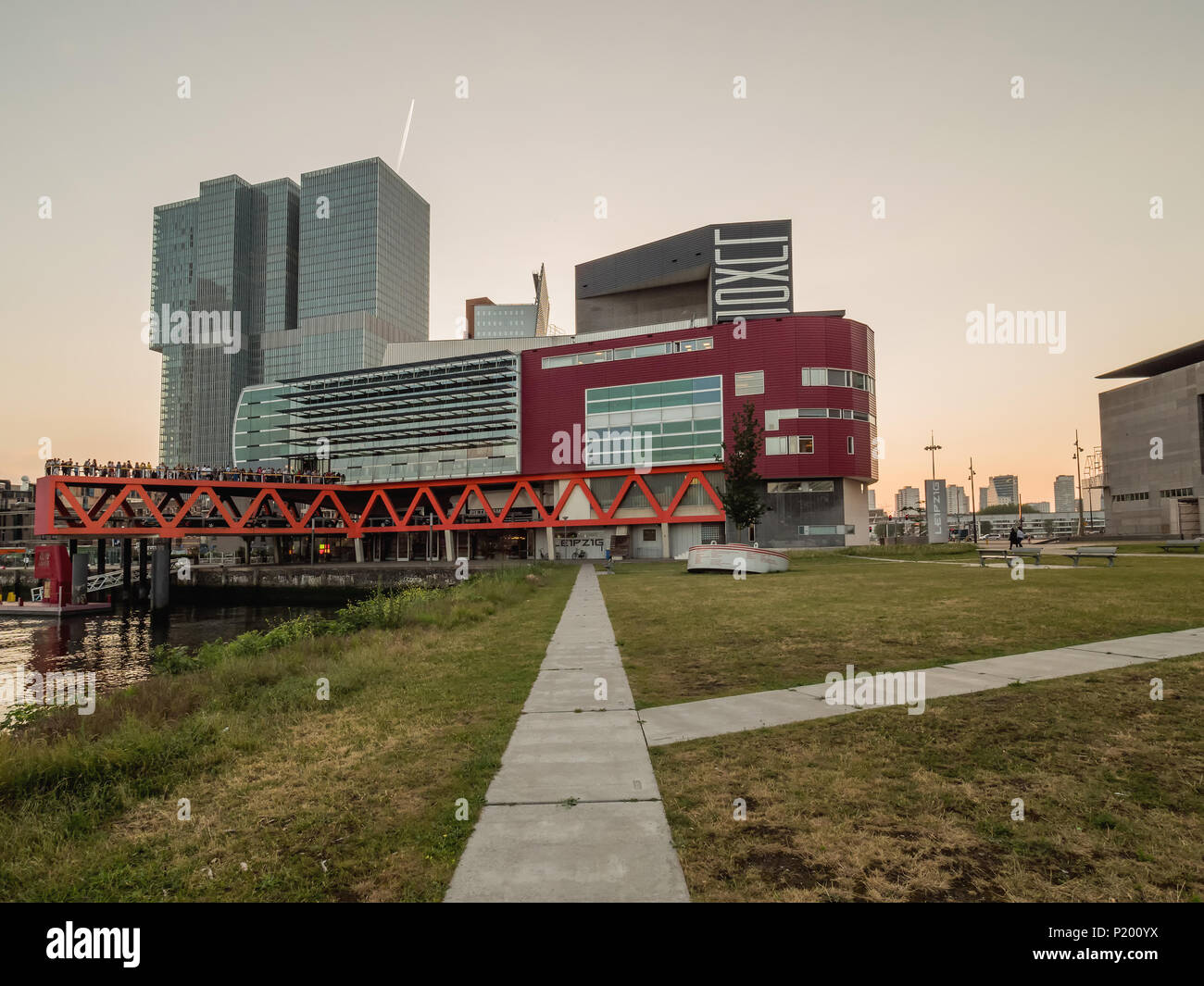 Rotterdam, The Netherlands - May 31, 2018. Modern New Luxor Theater ...