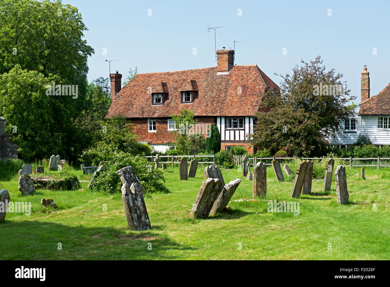 Graveyard of St Peter and St Paul's Church, Headcorn, Kent, England UK ...
