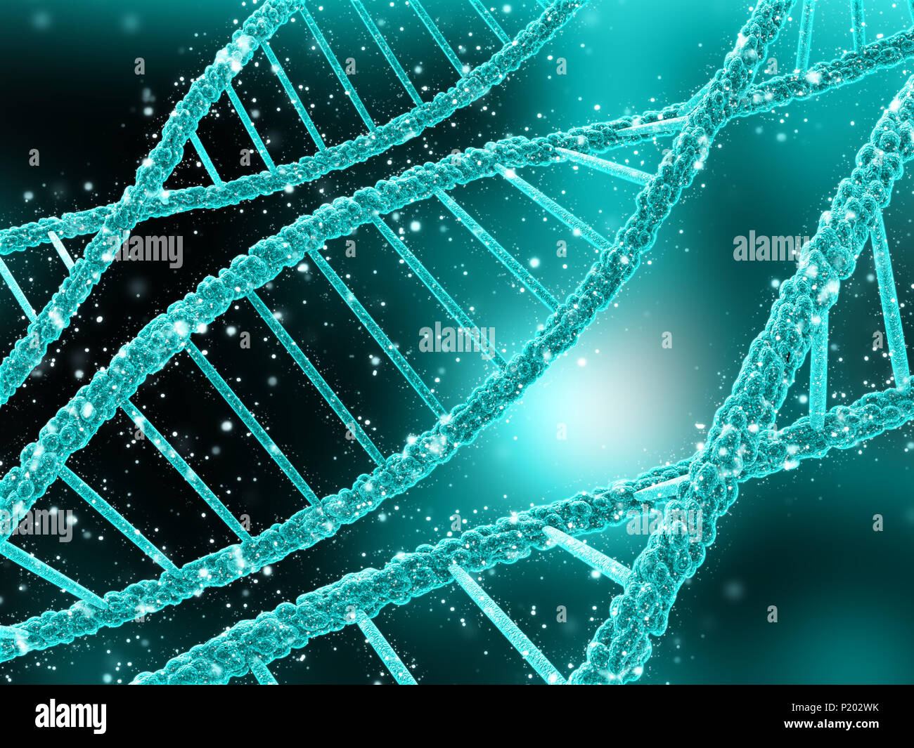 3D render of a medical background with DNA strands Stock Photo - Alamy