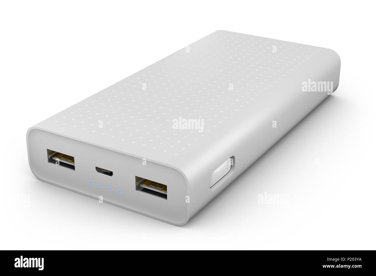 Power bank on a white background.3d rendering Stock Photo - Alamy