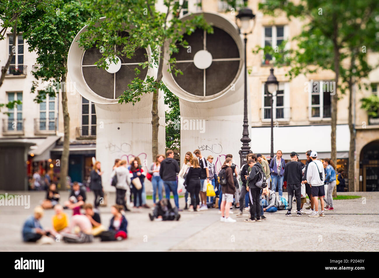 Outside the Pompidou Centre in Paris, France Stock Photo - Alamy