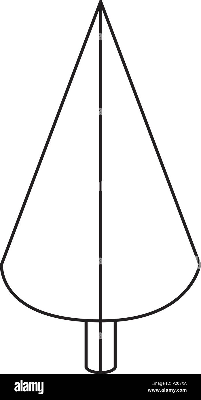 Pine icon flat style Black and White Stock Photos & Images - Alamy