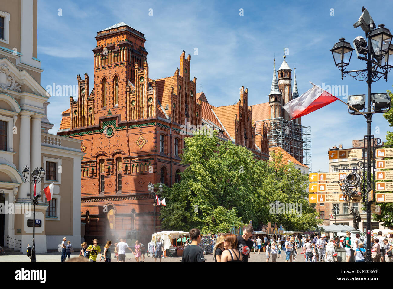 Torun / Poland - old city, market square, marketplace, old german post ...