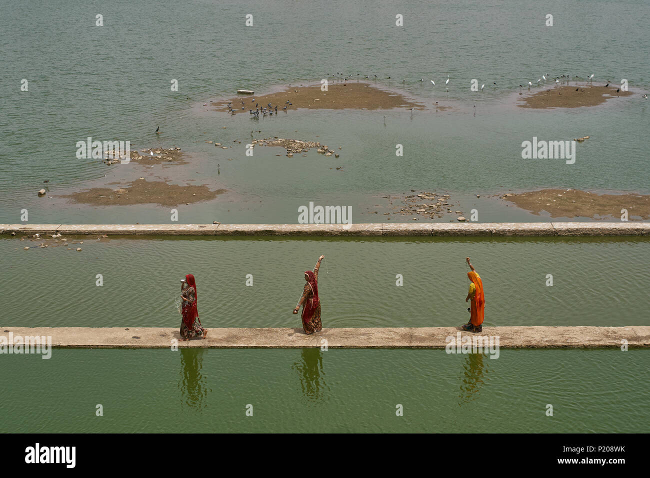 Hindu indian women ritual bathing hi-res stock photography and images ...