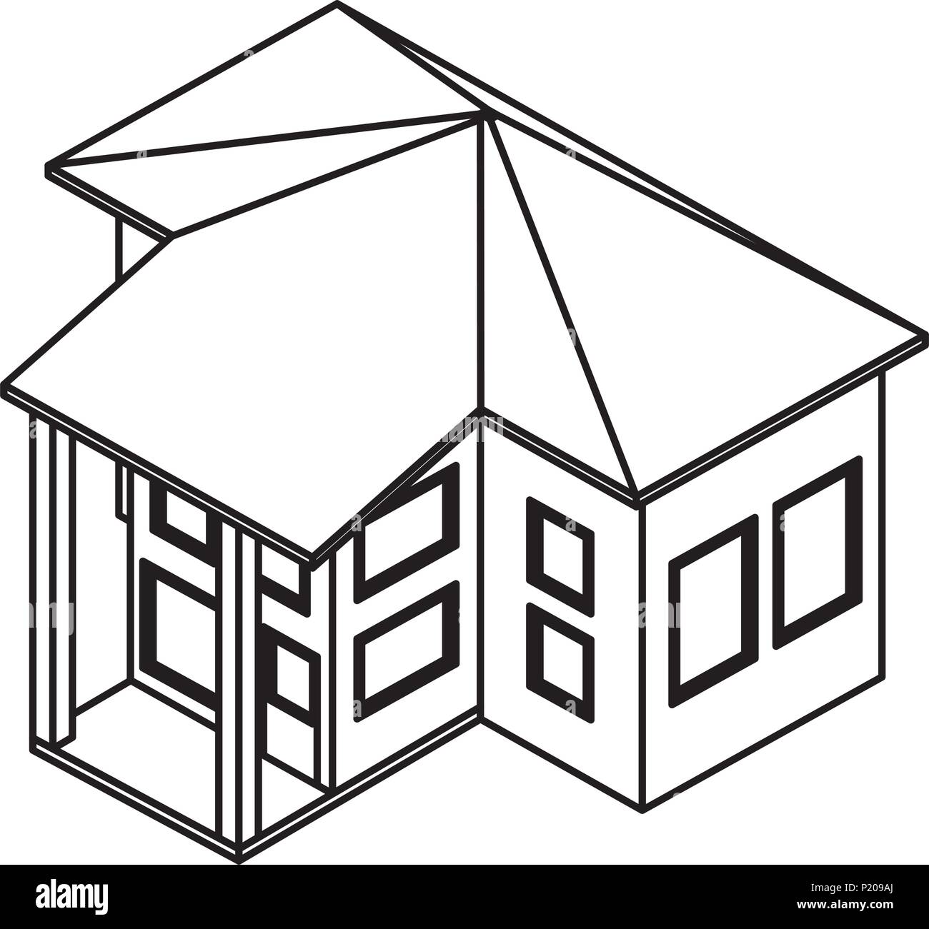 exterior house isometric icon Stock Vector Image & Art - Alamy