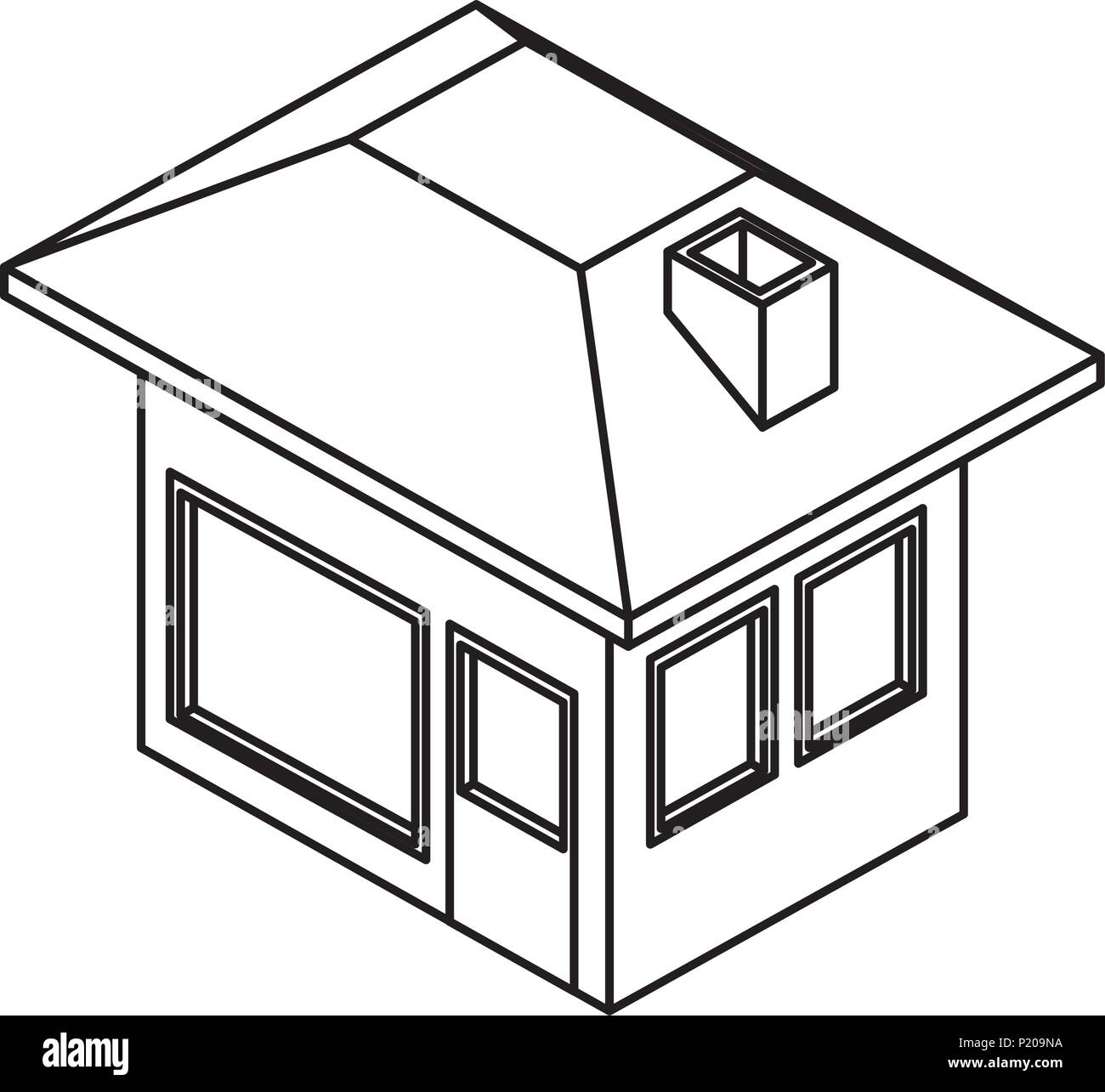 exterior house isometric icon Stock Vector Image & Art - Alamy