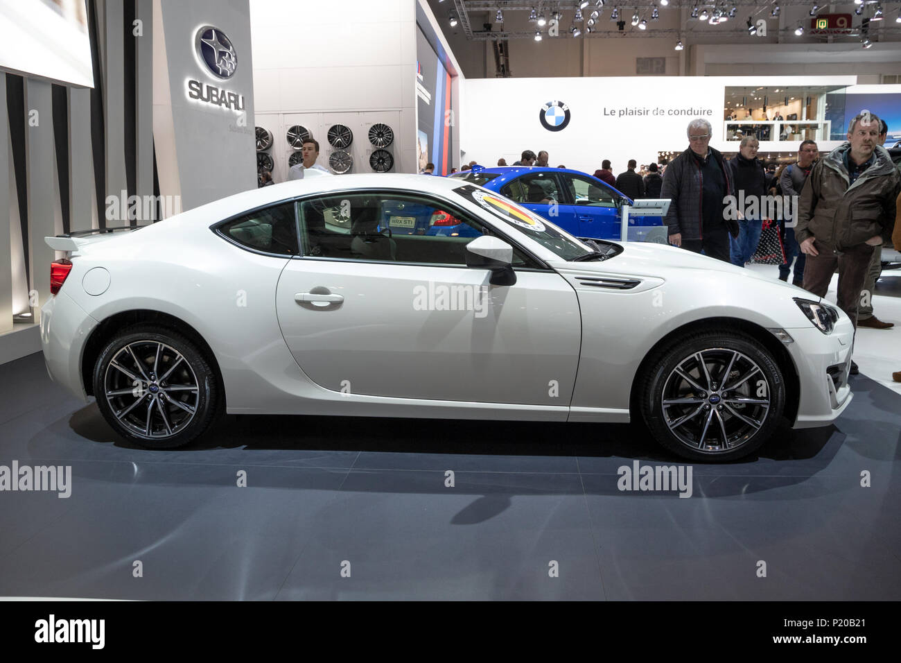BRUSSELS - JAN 19, 2017: Subaru BRZ car on display at the Motor Show ...