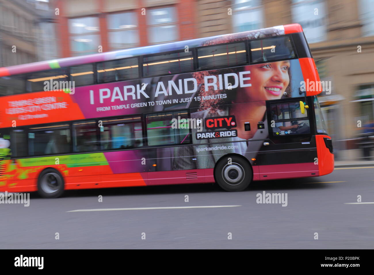 Leeds New Park & Ride Bus Stock Photo - Alamy