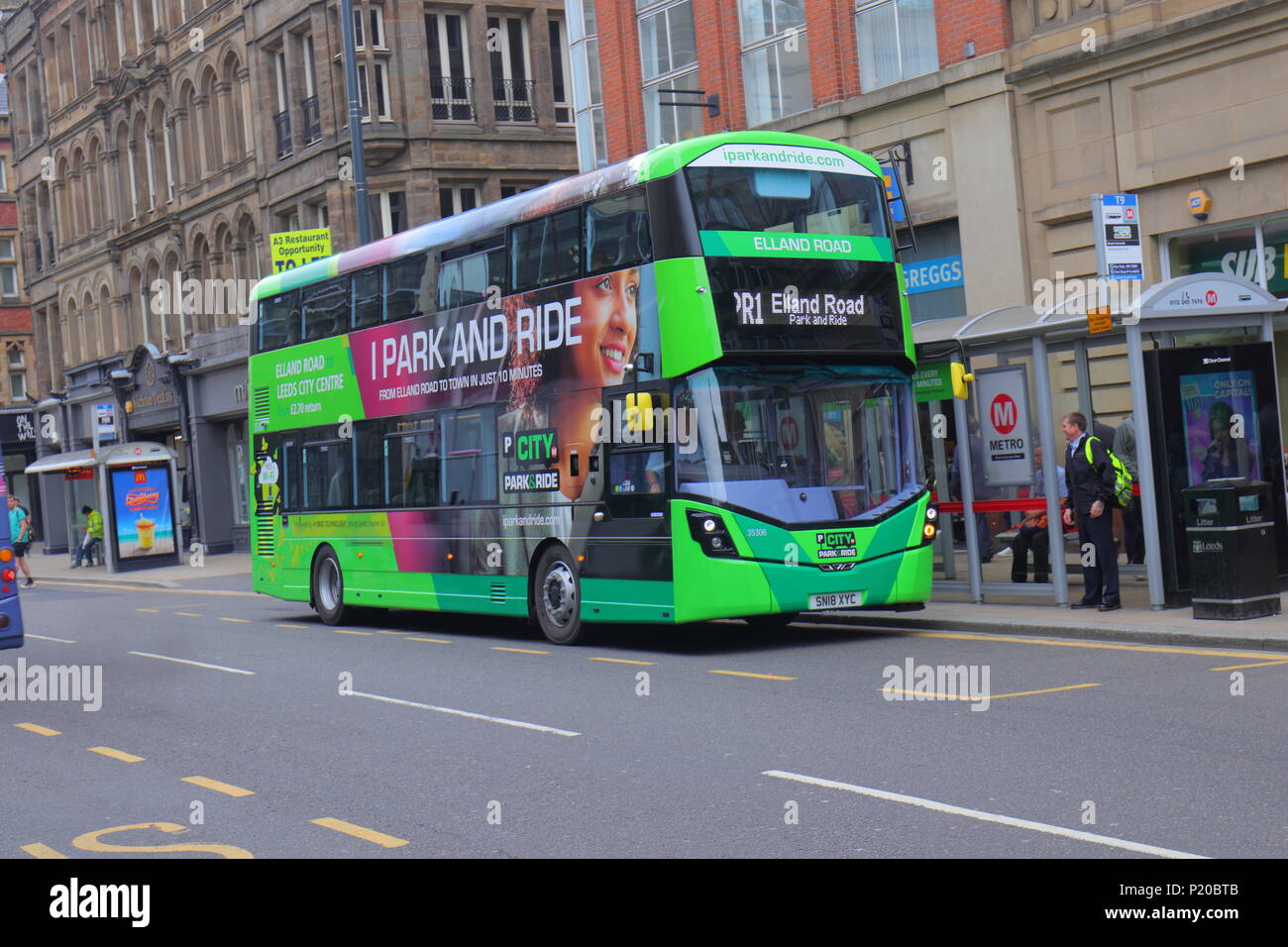 Elland Road Park & Ride New Bus Stock Photo - Alamy