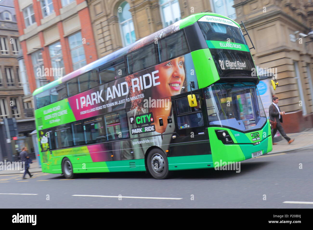 Double decker park and ride bus hi-res stock photography and images - Alamy